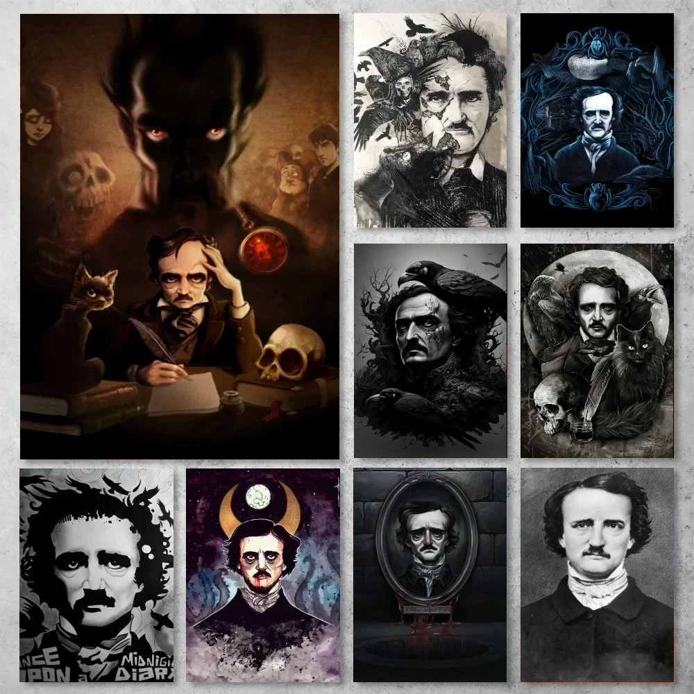 Edgar-Allan-Poe-Poster-Gallery-Prints-Painting-Wall-Canvas-Pictures ...