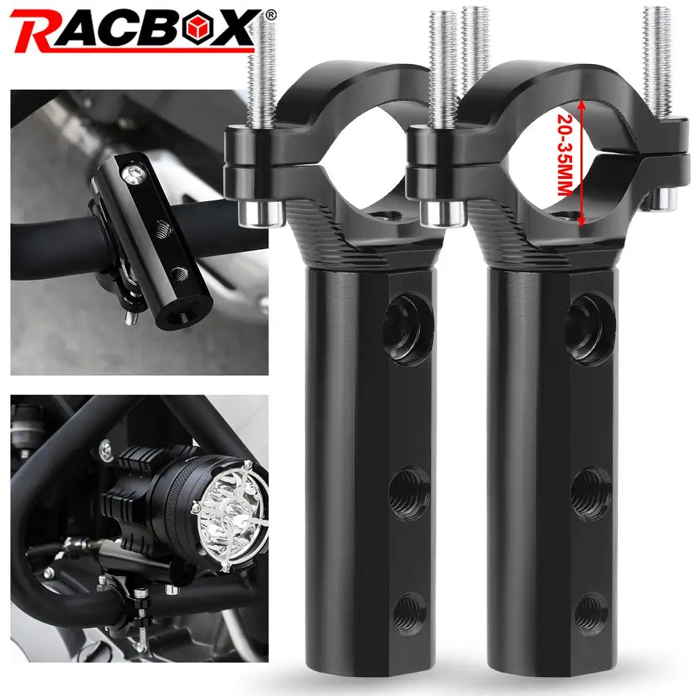 CNC Motorcycle Headlight Spotlight mount Bracket Adjustable 20mm-35mm ...