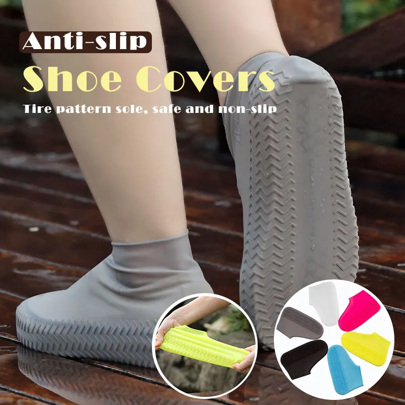 Silicone-WaterProof-Shoe-Covers-Unisex-Shoes-Protectors-Reusable-Non ...
