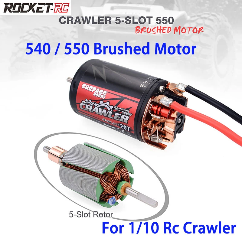 Surpass Hobby 550 Motor | Rc 540 Brushed Motor | Rc Crawler Motor 550 ...