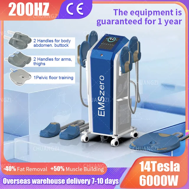 2023 latest 14 Tesla emszero with 4 handles Optional pelvic stimulation ...