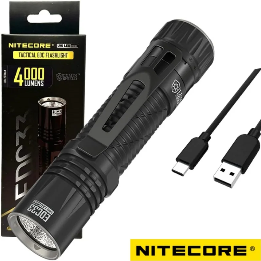 NITECORE-EDC33-USB-C-Rechargeable-4000Lumens-Torch-Light-Tactical-UHi ...