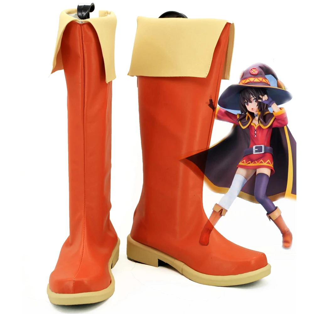Custom-Made-Megumin-Cosplay-Sapatos-Botas-Anime-Botas-De-Fantasia-Arma ...