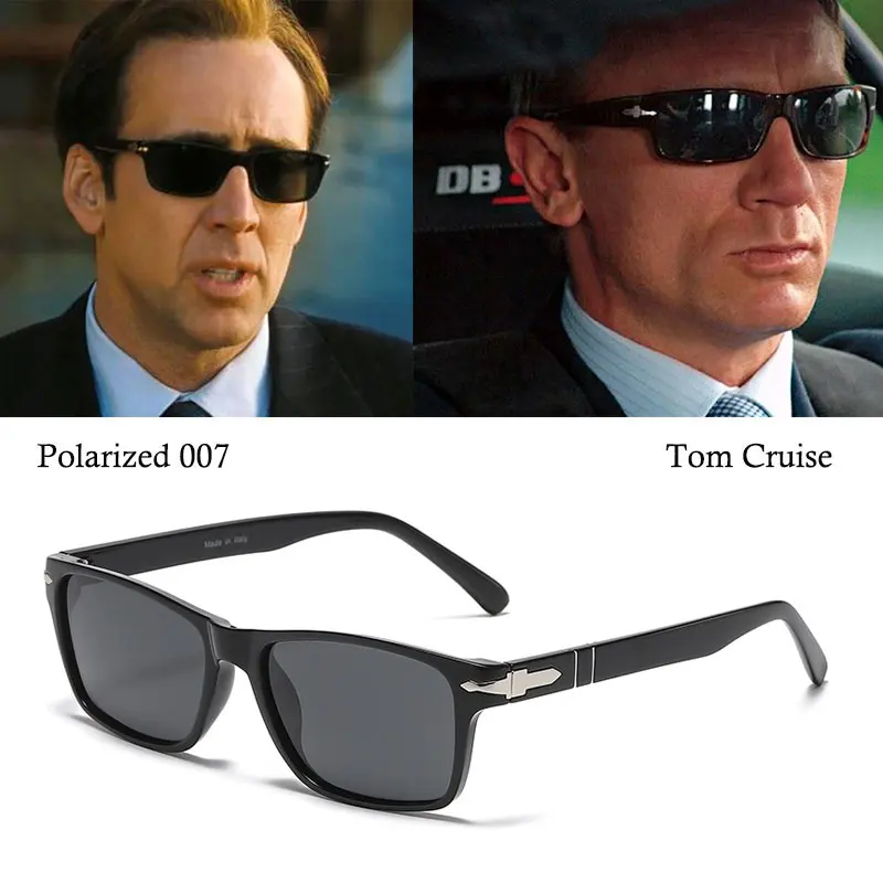 New Classic Vintage Fashion James Bond 007 Square Style Polarized ...