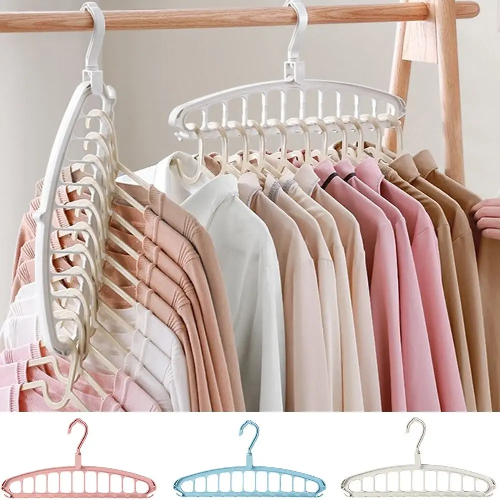 Multifunction-11-Holes-Storage-Hanger-Multi-port-Clothing-Rack-Foldable ...