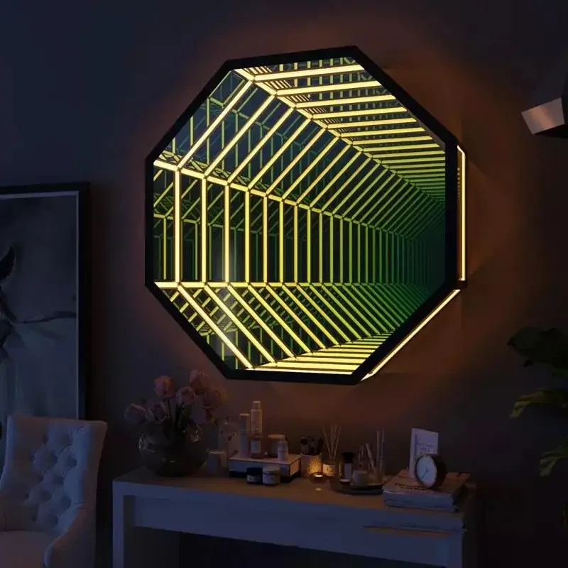 Multi-layer-magic-mirror-3D-luminous-octagonal-LED-infinite-mirror ...
