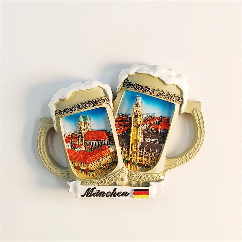 Germany，Munich，beer mug，3D Stereoscopic，Tourism Souvenirs，Resin ...