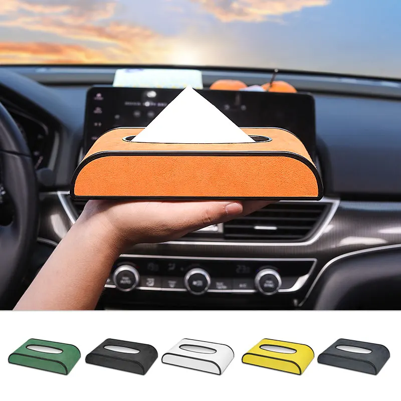 New-car-tissue-box-suede-advanced-paper-drawer-Sun-visor-hanging-type ...