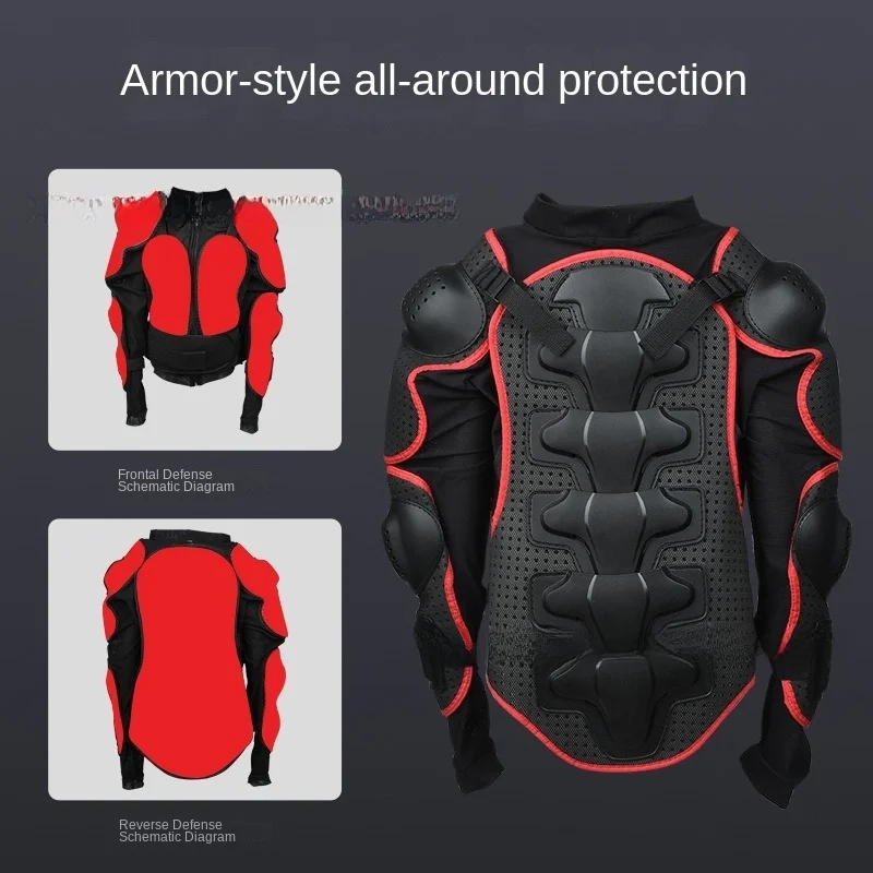 Motorcycle-Armor-Jacket-with-Elastic-Mesh-for-Cycling-Knight-Safety ...