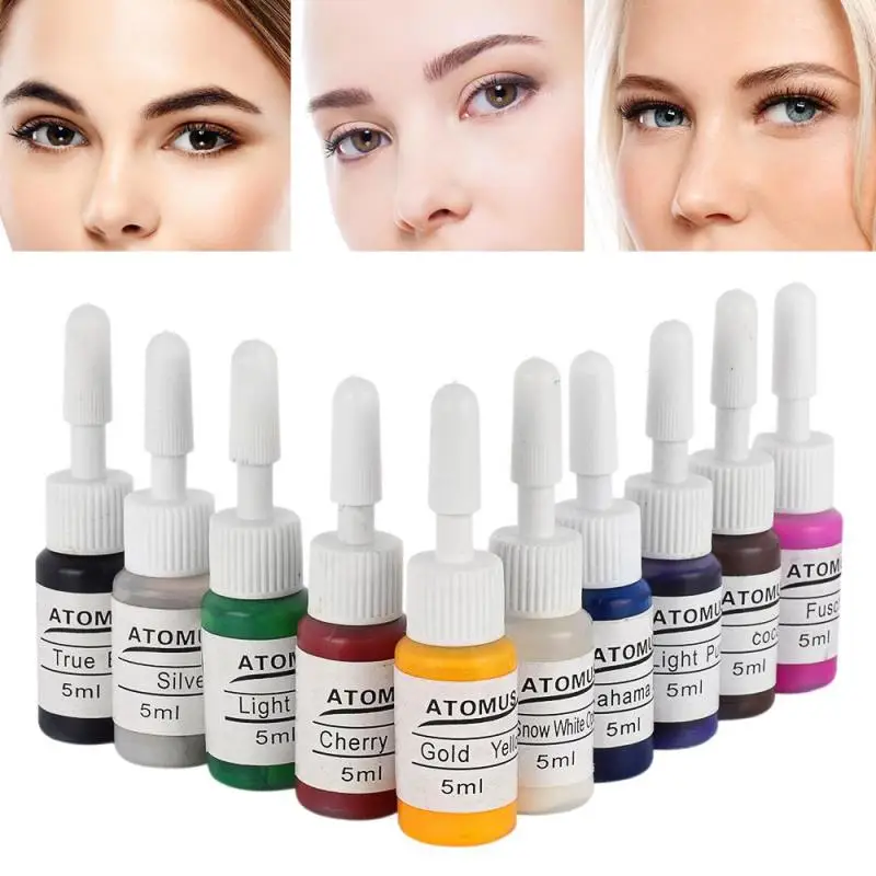 ATOMUSPermanent-Eyebrow-Eyeliner-Makeup-Micro-Tattoo-Color-Ink-Pigments ...