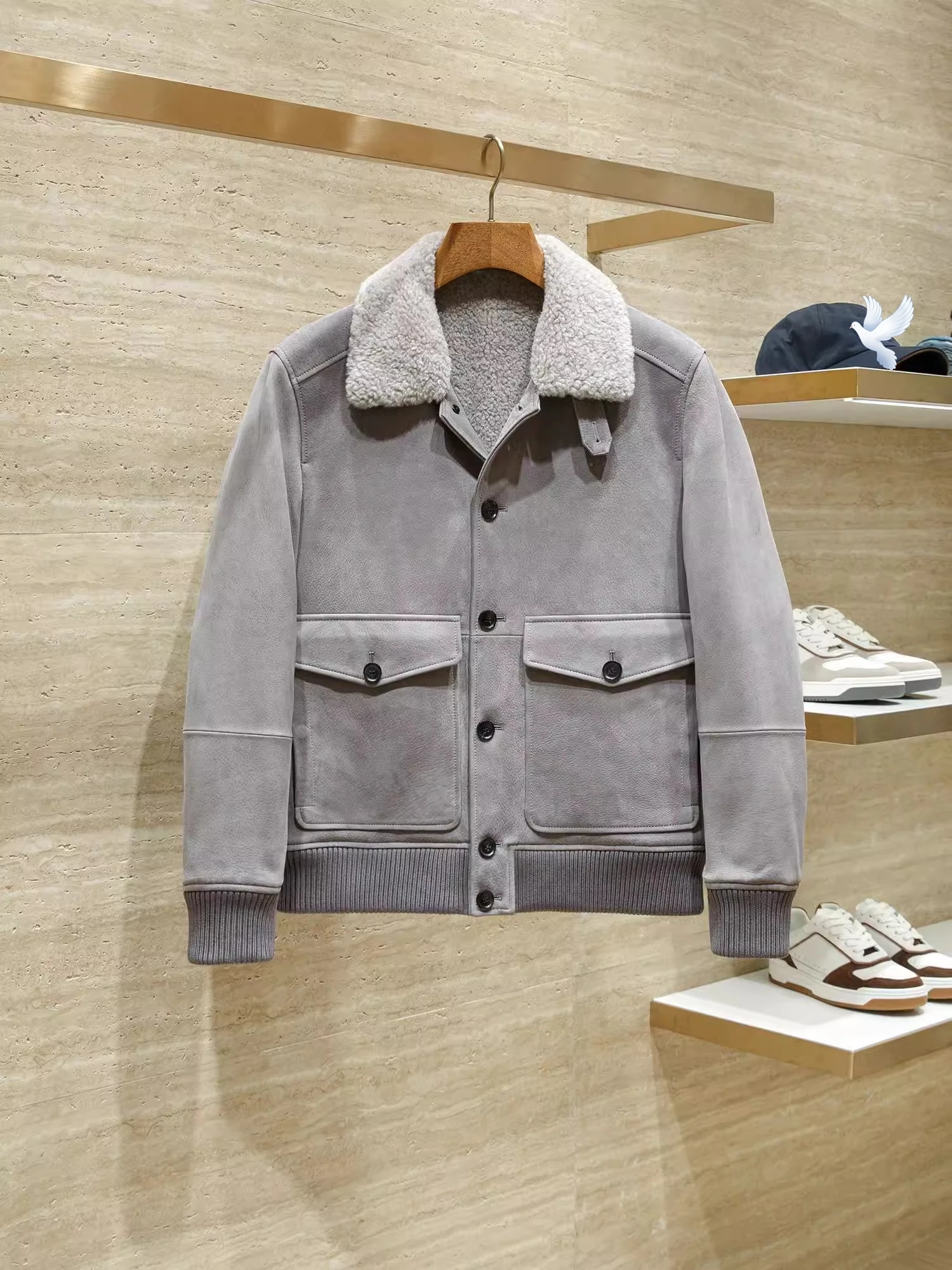 Top-Layer-Goatskin-Sleeves-Filled-With-White-Goose-Down-Winter-Men-s ...