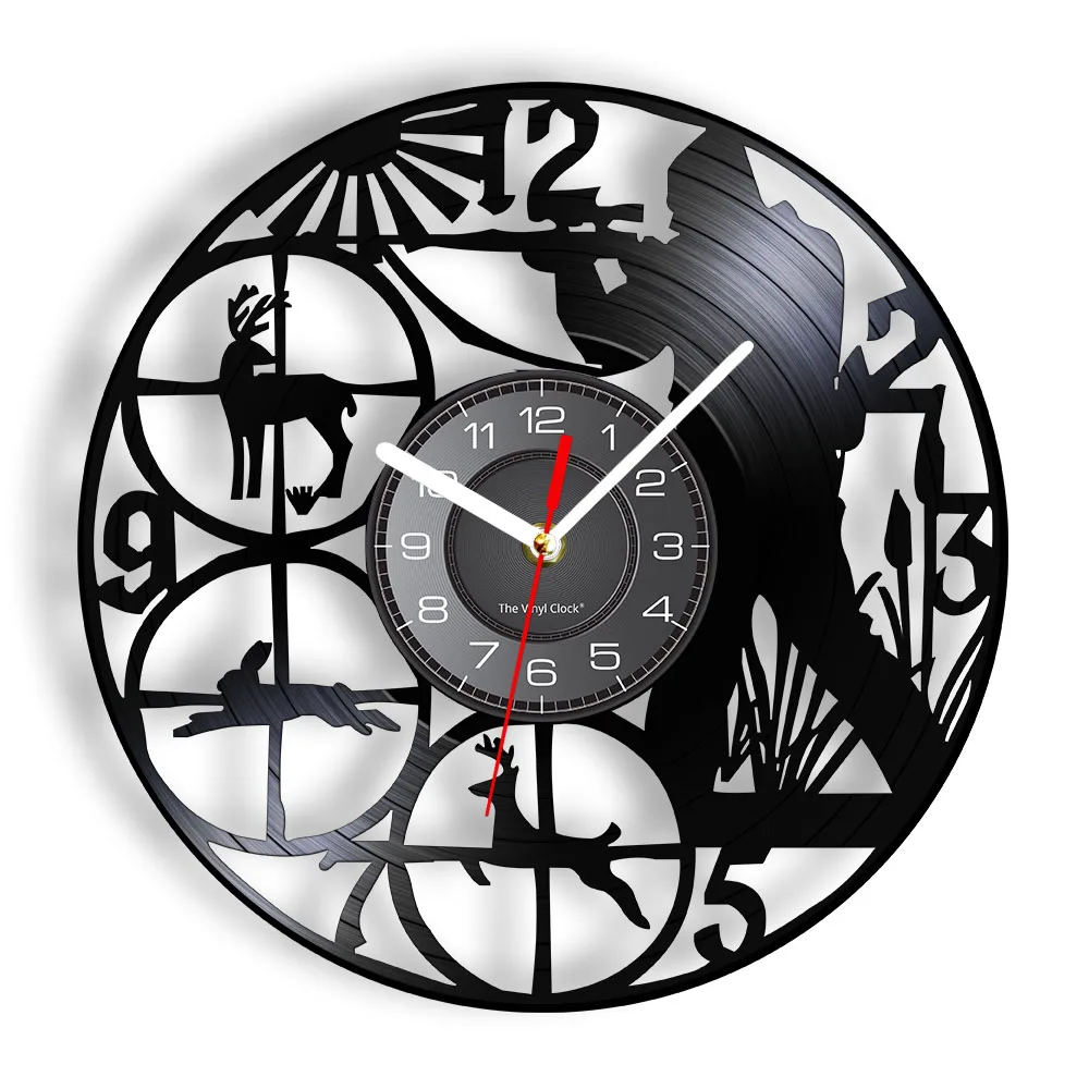 Wildlife-Woodland-Hunting-Animals-Man-Cave-Wall-Decor-Wall-Clock ...