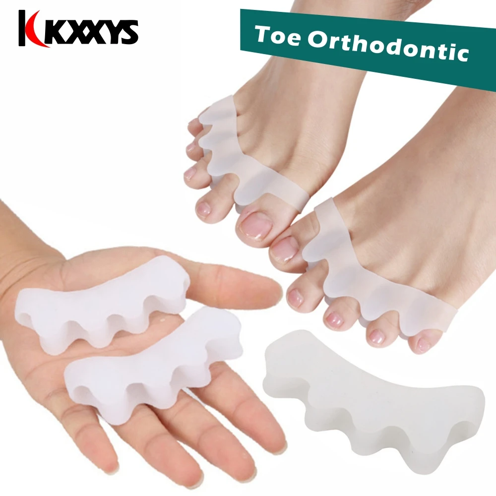 1 Pair Soft Silicone Bunion Toe Corrector Nail Protector Foot Care Gel ...