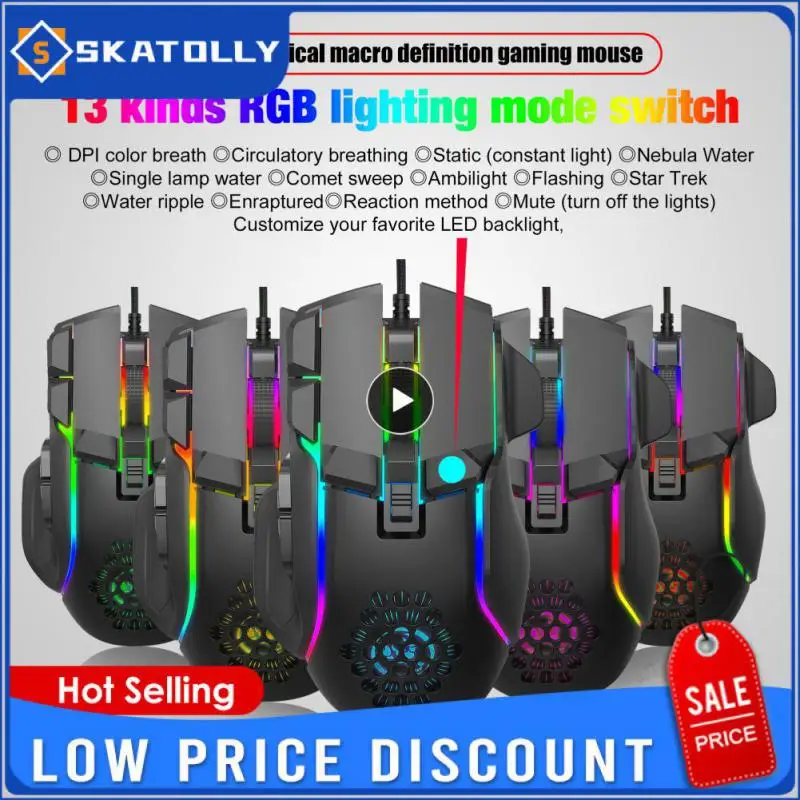 Botones-12800-DPI-USB-para-juegos-rat-n-mec-nico-retroiluminado-RGB-rat ...