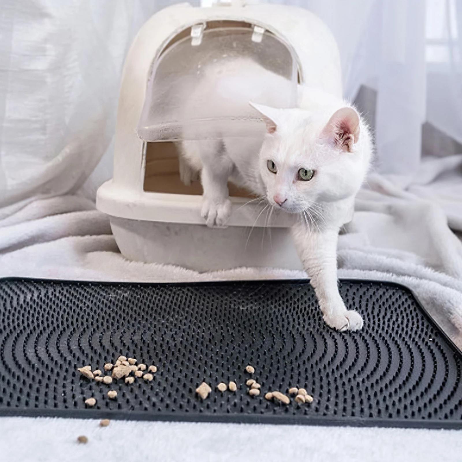 Cat Litter Pad Waterproof Cat Silicone Pad Non slip Spill proof Easy to ...