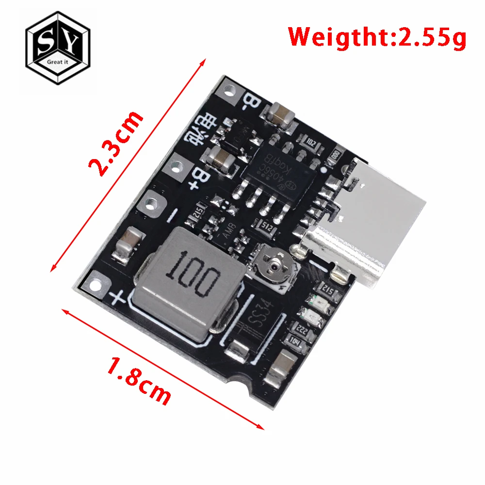 3.7v To 9v 5v 2a Dc-dc Step Up Boost Module 18650 Lithium Battery ...