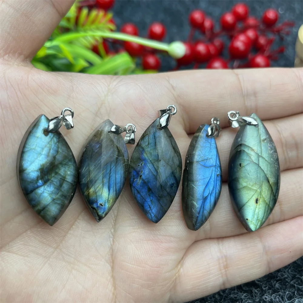 100-Natural-Labradorite-Pendant-Reiki-Polishing-Crafts-Relieve-Stress ...