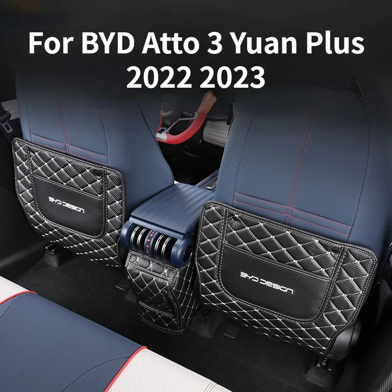 Car Anti-Kick Pad Seat Back Protector Cover For BYD Atto 3 Yuan Plus ...