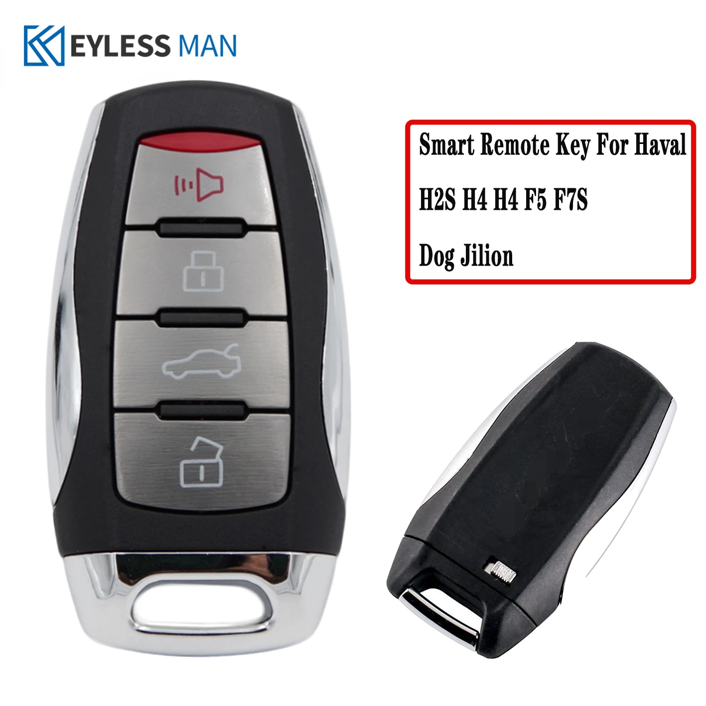 Keyless Go 4 Buttons Smart Remote Car Key Fob for Haval Jolion H2S H4 ...