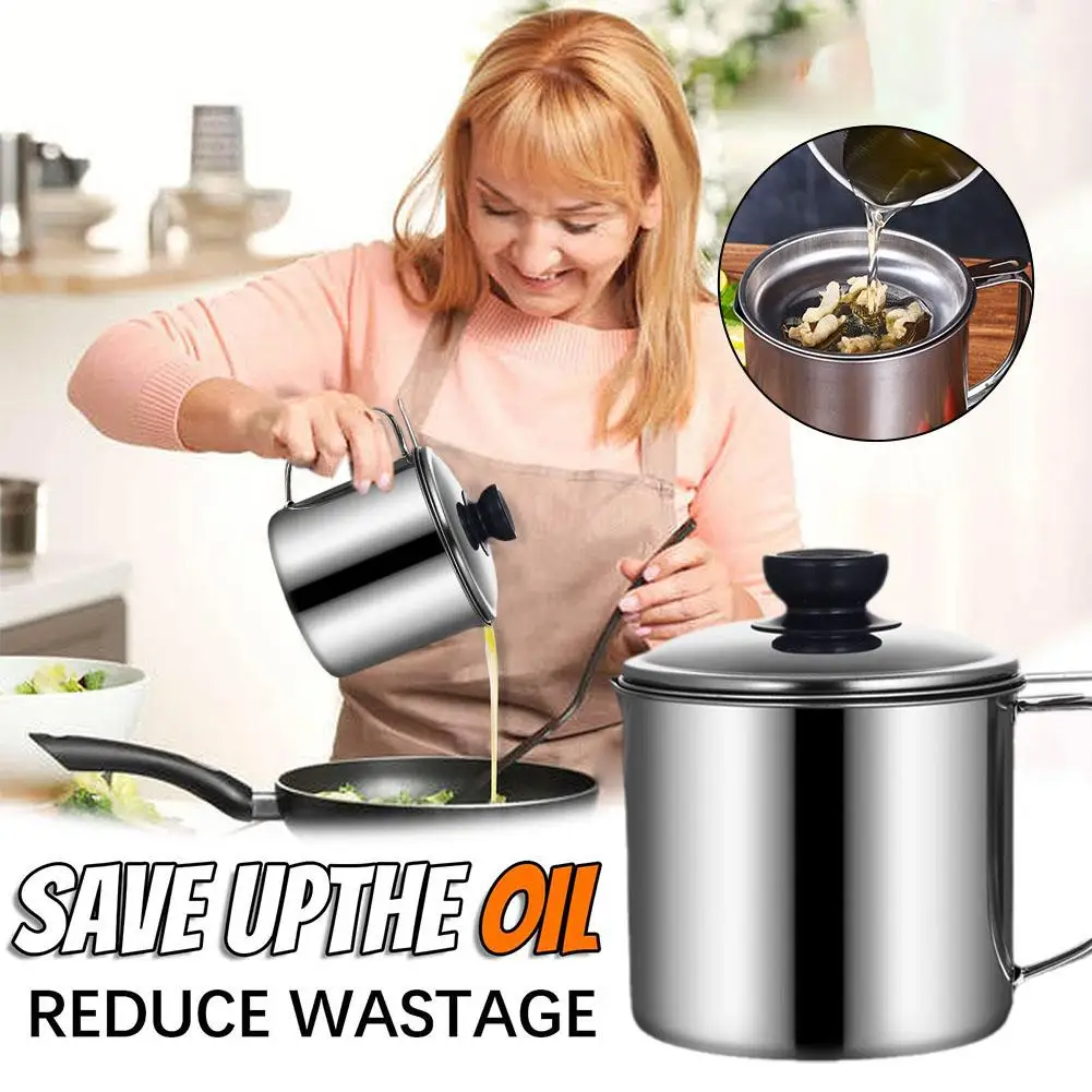 1-Pcs-Stainless-Oil-Filter-Pot-Lard-Strainer-Tank-Container-Oil-Kitchen ...