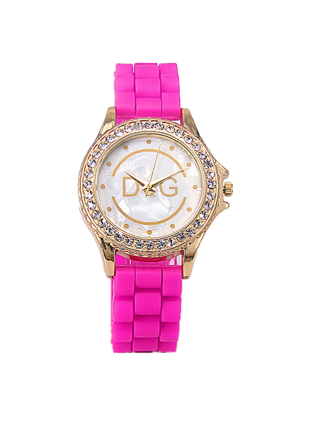 Luxury-Famous-DQG-Brand-Ladies-Watch-Rose-Red-Silicone-Strap-Sports ...