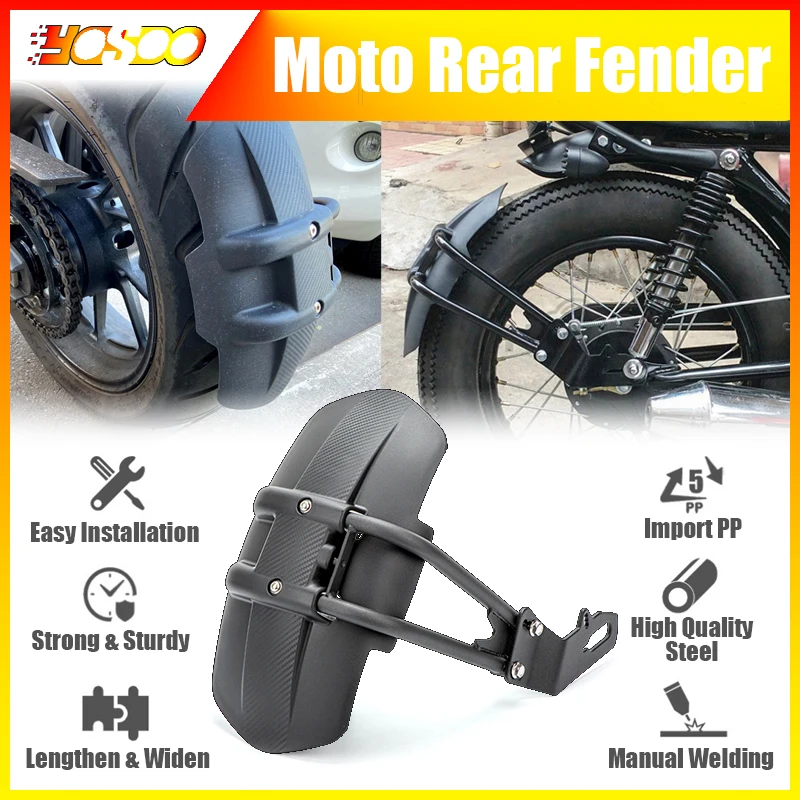 Motorcycle-Back-Mudguard-Motorcycle-Modified-Rainboard-Rear-Cover-Back ...
