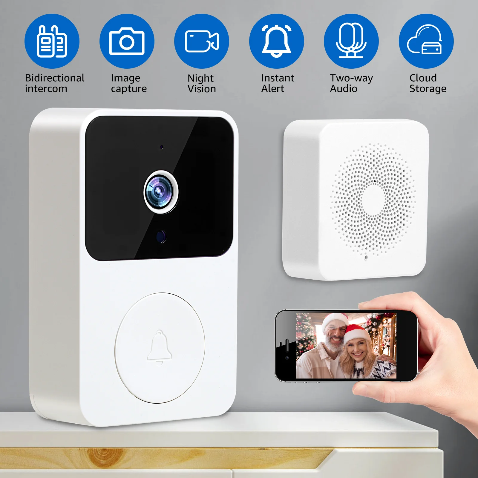 Doorbell-Smart-Video-Doorbell-Cat-Eye-Voice-Video-Intercom-HD-Camera ...