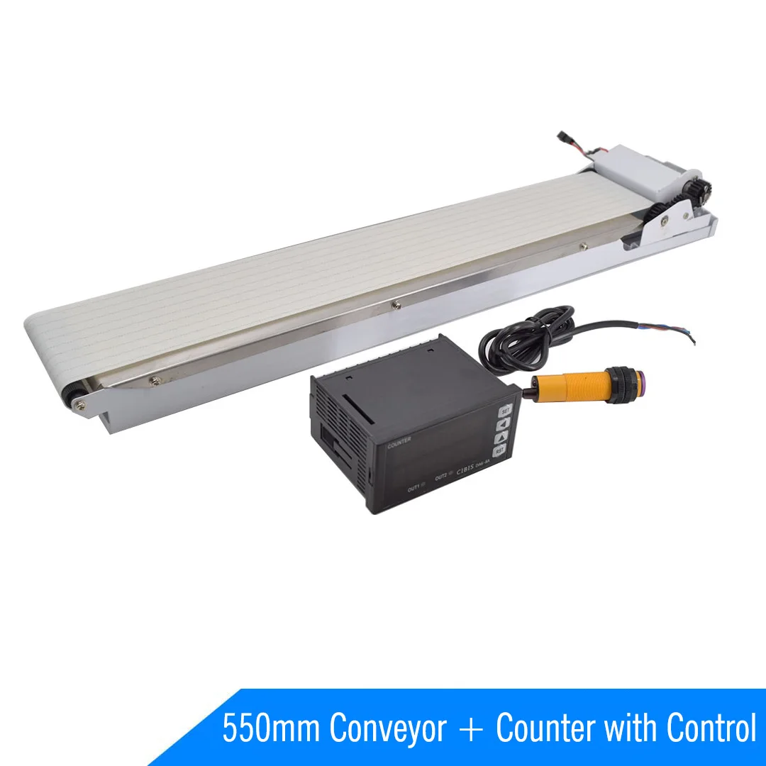 Infrared-Counter-Controller-DC24V-550mm-Conveyor-Belt-Small-Production ...