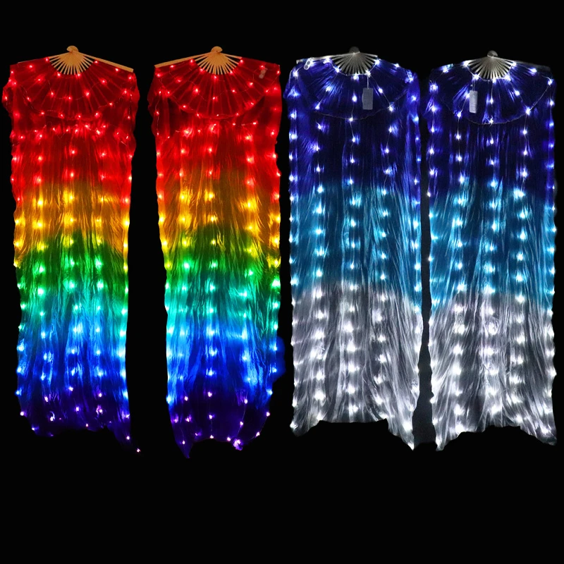 Belly Dance LED Fan Accessories Silk Fans Women LED Light 1 pair Belly ...