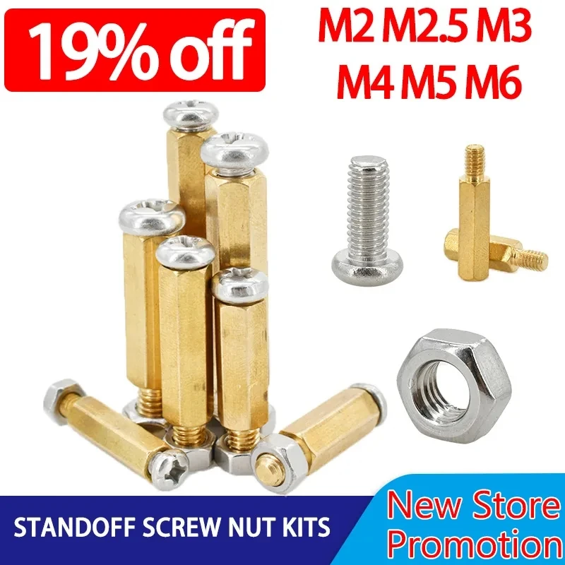 M2-M2-5-M3-M4-M5-M6-Hexagon-Motherboard-PCB-Standoff-Screw-Brass ...