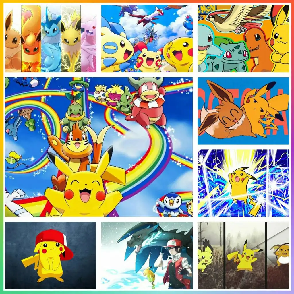 Anime-Pok-mon-Pikachu-Charizard-Bulbasaur-Squirtle-Creation-Puzzle ...