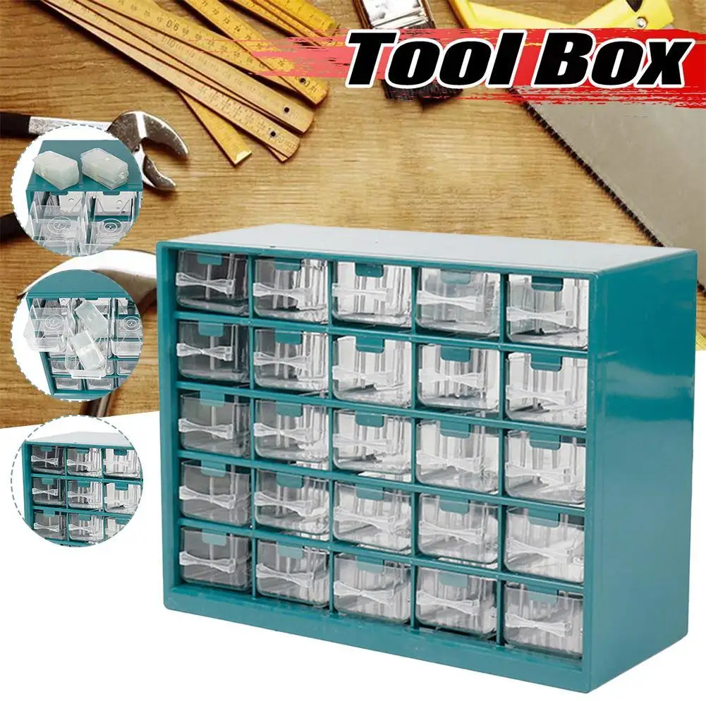 25-grids-Transparent-Drawer-Parts-Storage-Boxes-Compartmentalizable ...