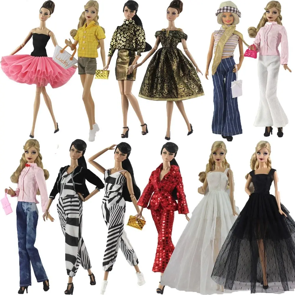 Fashion Multi-styles 11.5" Doll Coats Jeans 1/6 Doll Leather Pants ...