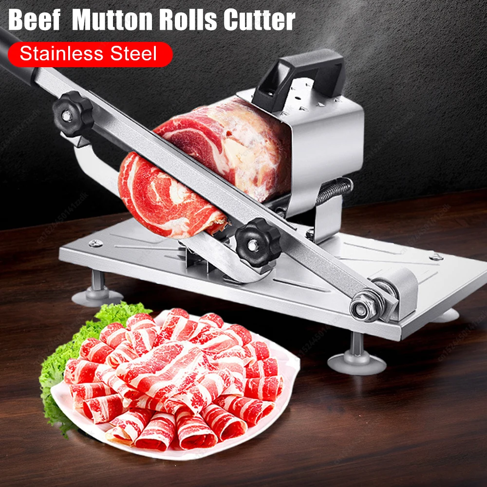 Stainless Steel Multi-Functional Meat Fruit Vegetable Slicer Adjustable ...