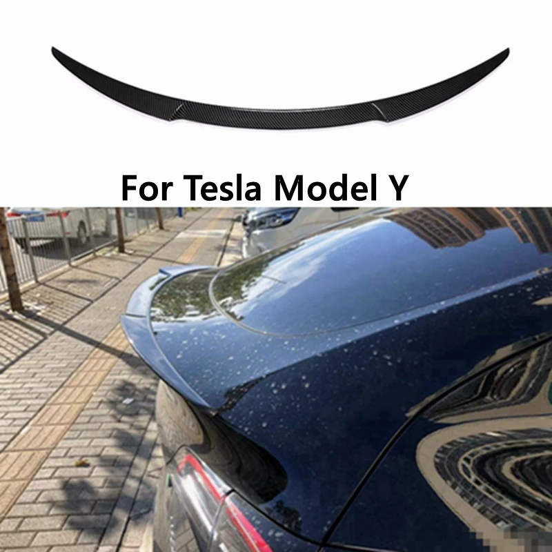 For Tesla Model Y Carbon fiber Rear Spoiler Trunk wing 2017-2022 FRP ...