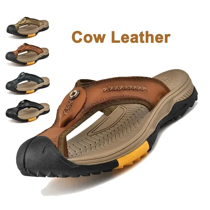 Vanmie-Genuine-Cow-Leather-Shoes-Men-Sandals-Men-Slippers-Anti-slip ...