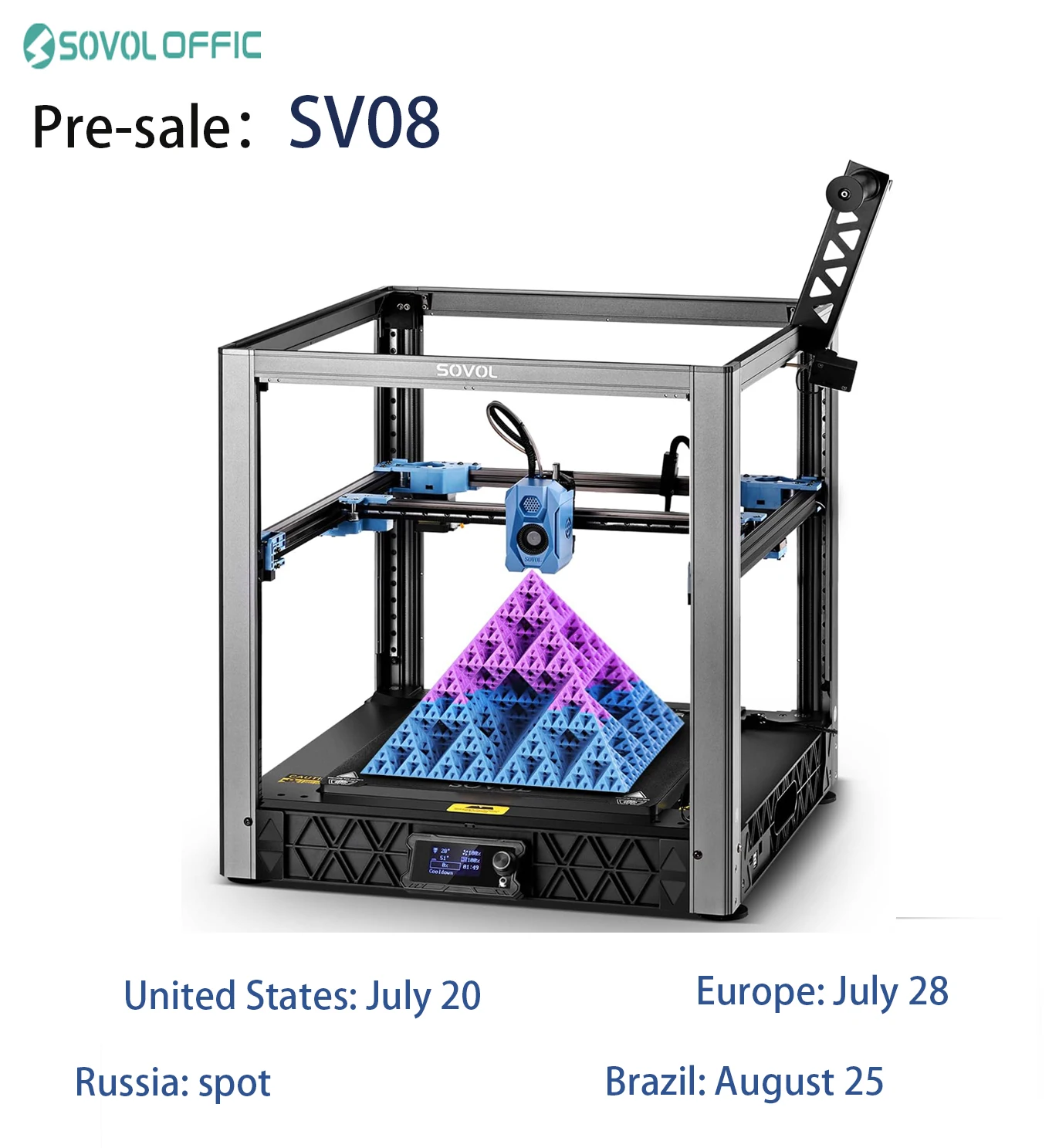 Sovol-SV08-Core-XY-3D-Printer-Open-Source-Max-700mm-s-High-Speed-3D ...
