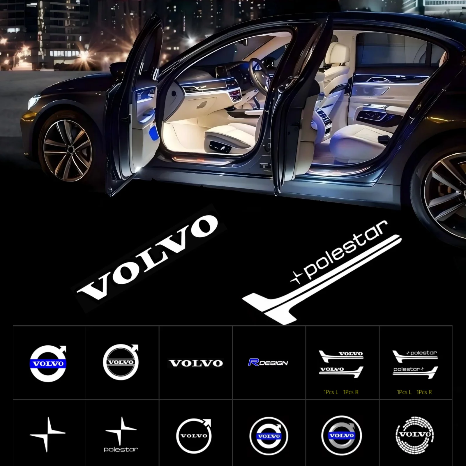 2pcs LED Car Door Logo Projector Courtesy Welcome Light For Volvo XC40 ...