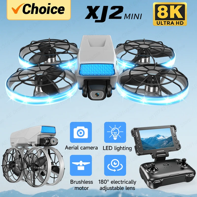 XJ2 Mini Drone 8K Profissional HD Fotografia Aérea