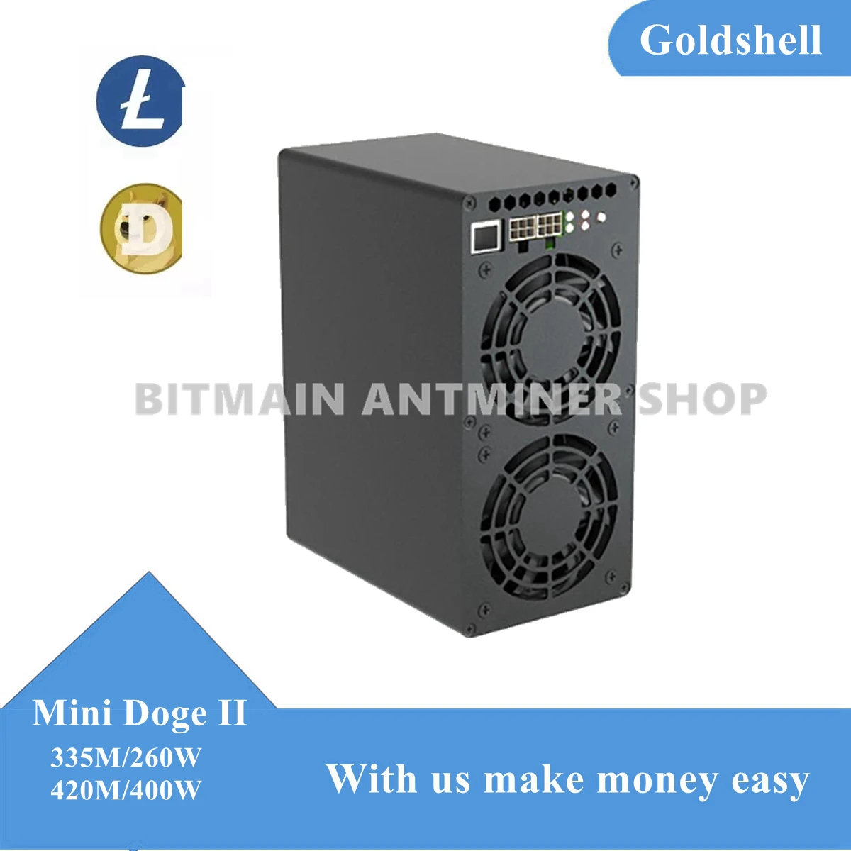 Newest MINI DOGE II 335MH/S 260W &420MH/S 400W Hashrate doge Miner 2 ...