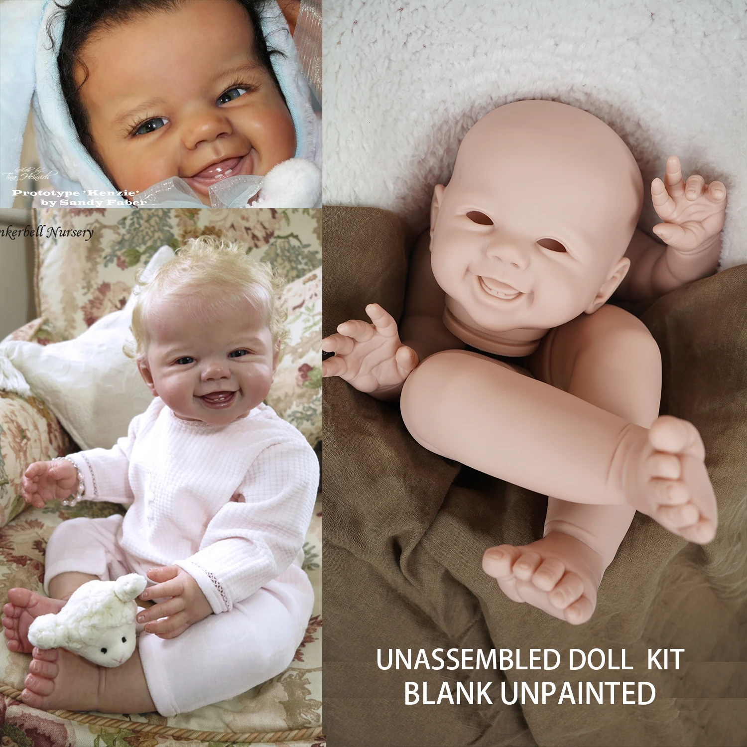 24 InchesReborn Baby Doll Lifelike Newborn Bebe Reborn "Kenzie" Vinyl ...