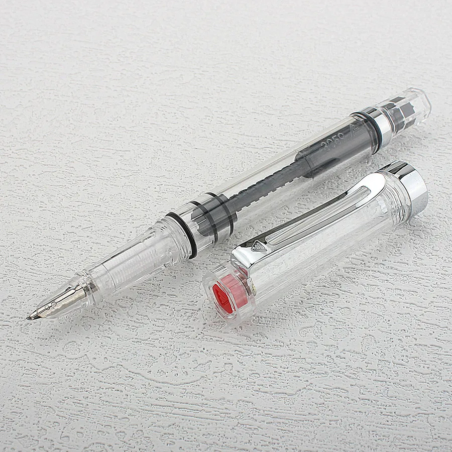 Pluma-estilogr-fica-de-pist-n-pluma-de-regalo-de-tinta-transparente ...