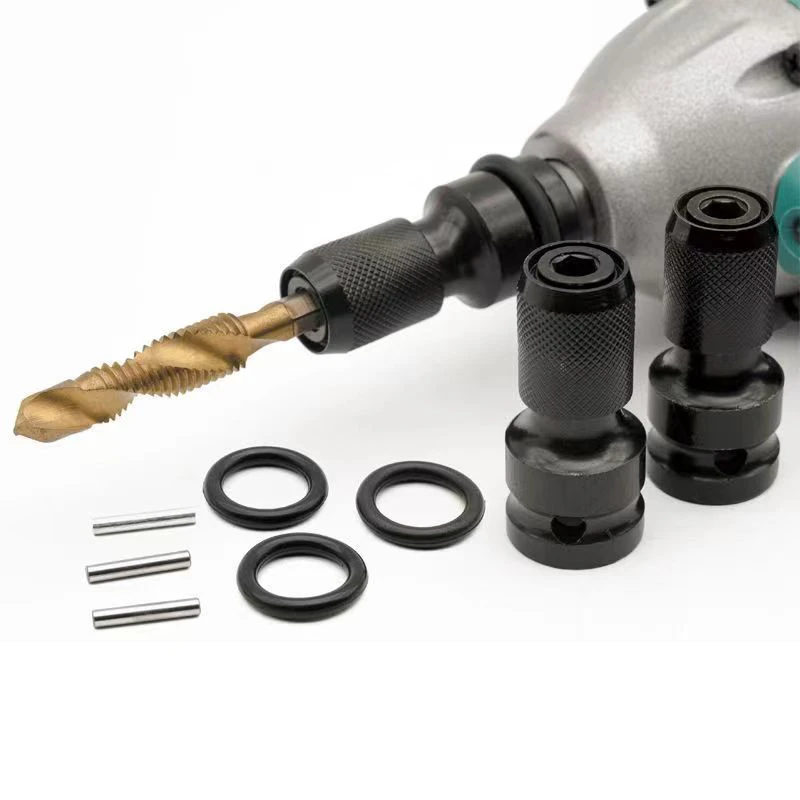 1/2inch Drive To 1/4in Impact Wrench Socket Set 1/4'' Hex Ratchet ...