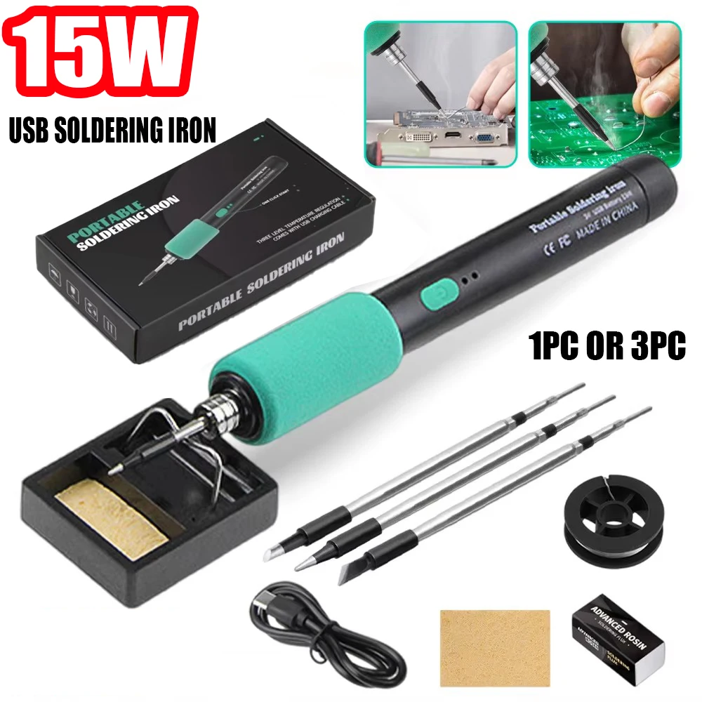 15W Electric Soldering Iron Adjustable Temperature Electronic Welding ...