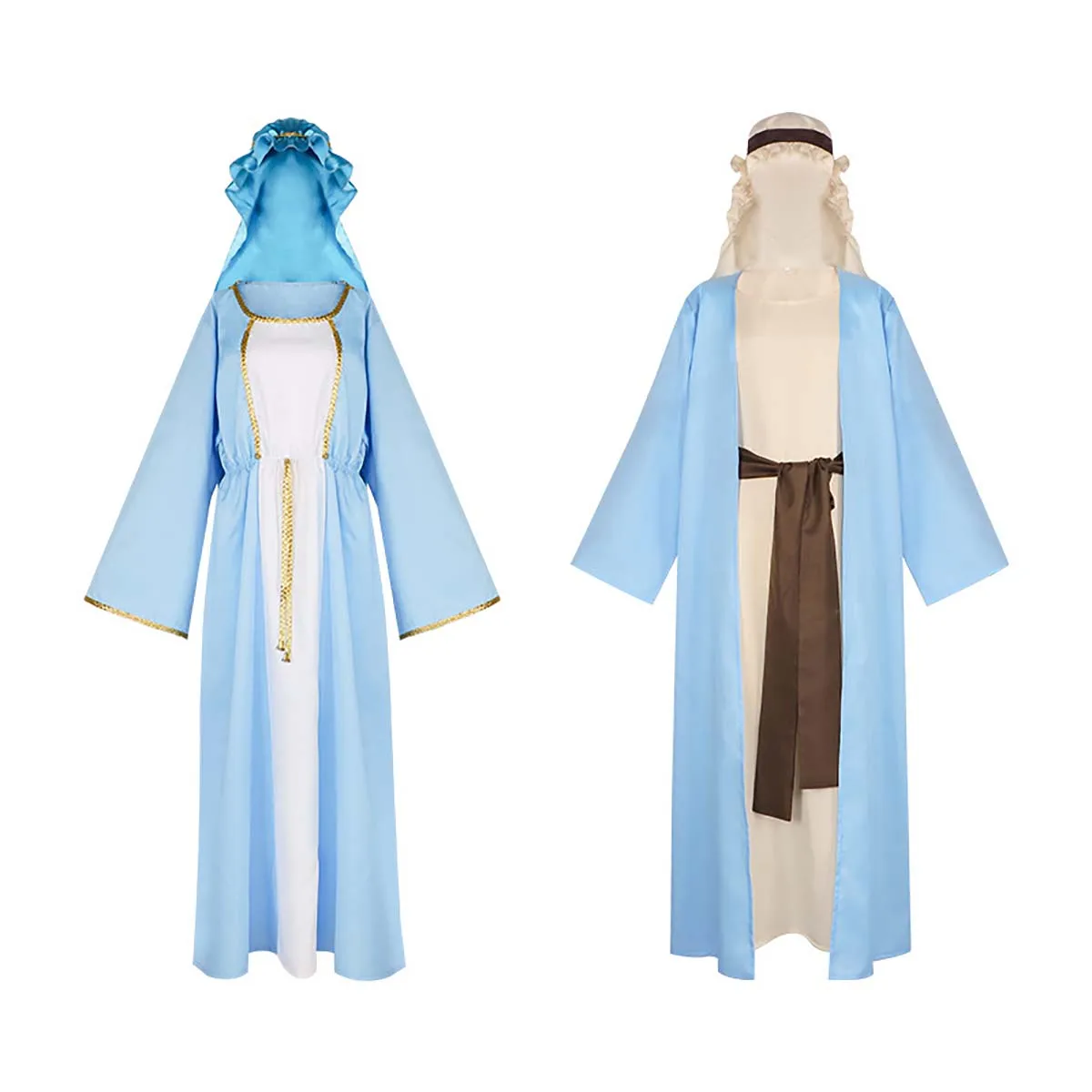 Halloween Fancy Couple Adult Men Saint Joseph Virgin Mary Costume ...