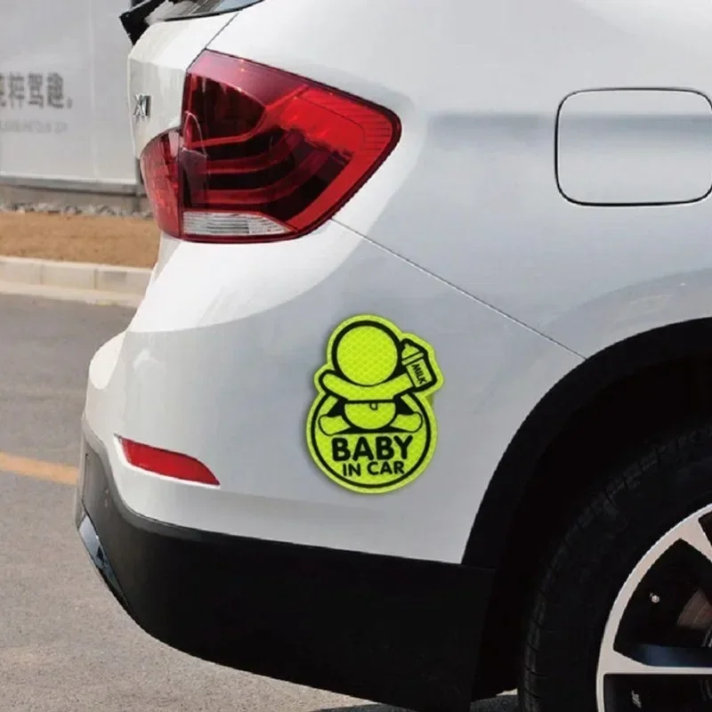 1PCS Car Personality "Baby In Car" Reflective Baby On Board Baby in Car ...