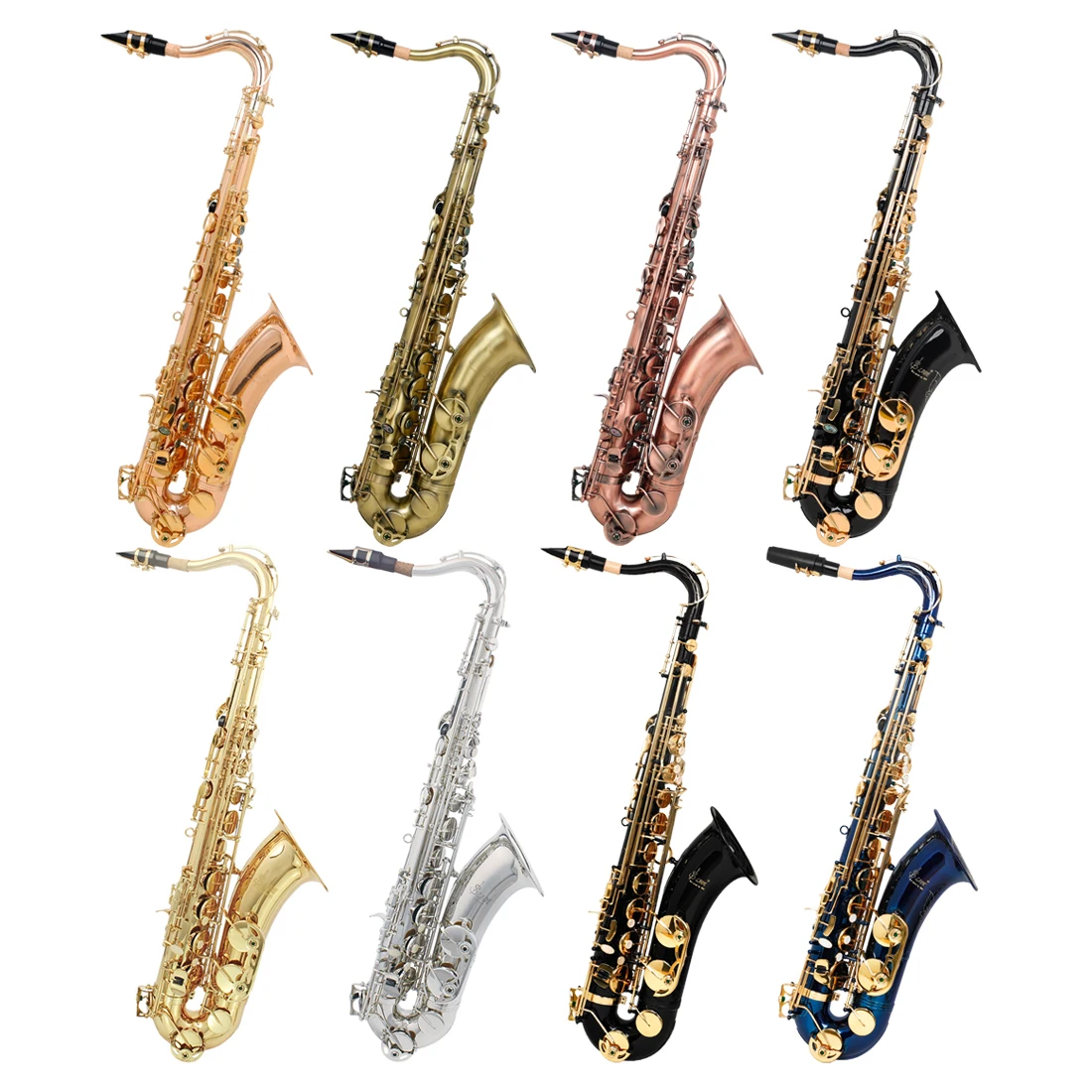 SLADE Bb Tenor Saxophone Brass Body Professional Sax Woodwind ...