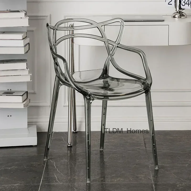 Plastic-Gamer-Dining-Chairs-Arm-Outdoor-Acrylic-Restaurant-Hotel-Dining ...