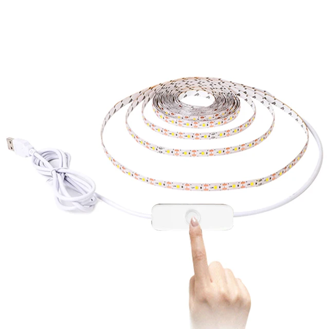 Touch Switch Led Strip Set Dc 5v 2835 Smd Warm White Lighting For ...