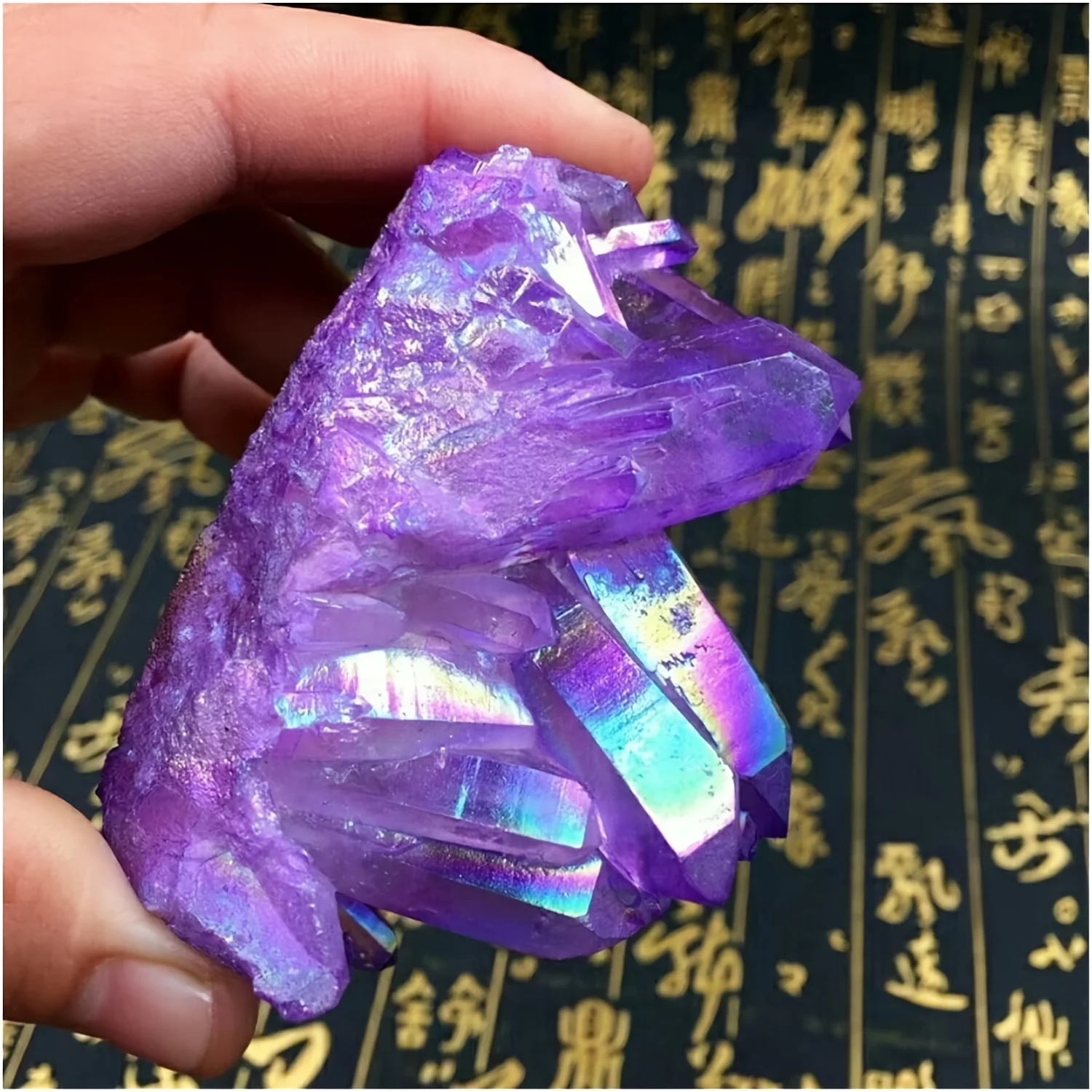 Natural Coated Light Purple/White Quartz Cluster For Home Decoration ...